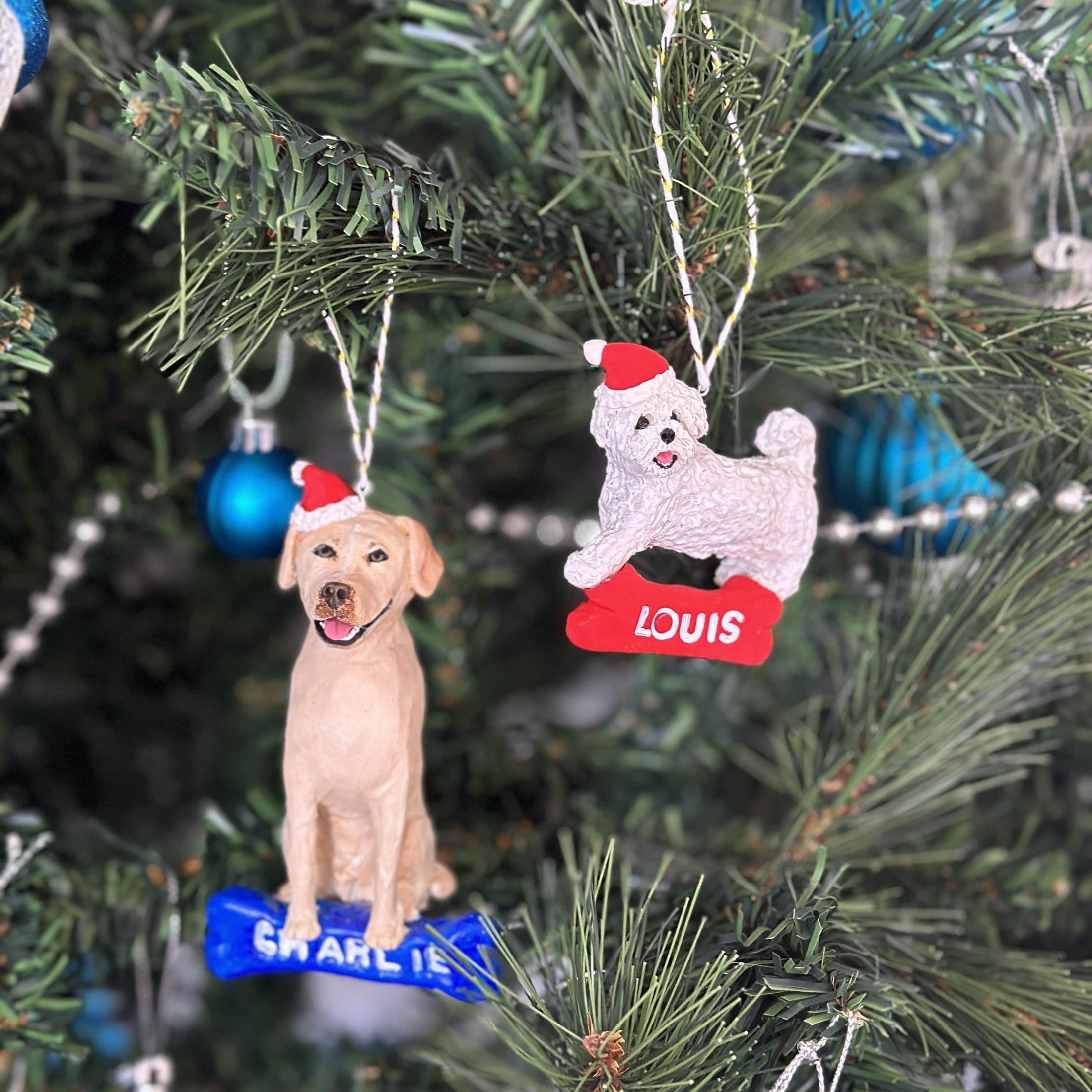 Custom pet Christmas tree ornaments- full body – Pawfect Love